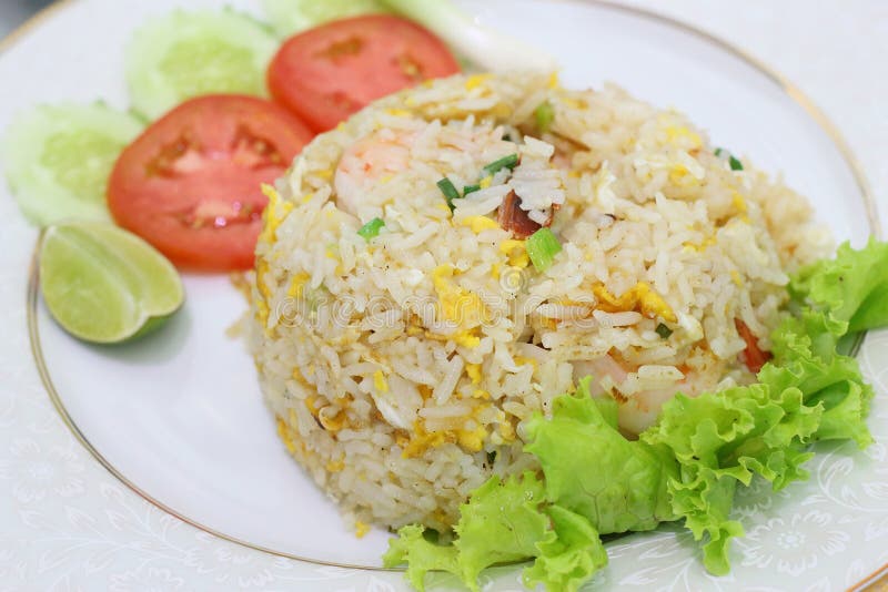 Fried Rice, Menu of Local Food in Thailand Stock Image - Image of ...
