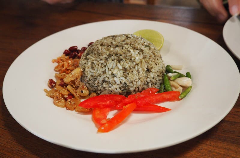 Fried rice Myanmar stock image. Image of pepper, rice - 71168359