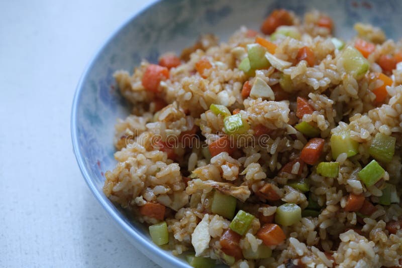 Fried Rice in Plate. Chinese Food Stock Photo - Image of tasty, plate ...