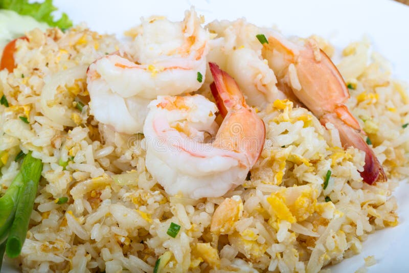 Fried rice with prawn stock photo. Image of prawn, delicious - 111769698