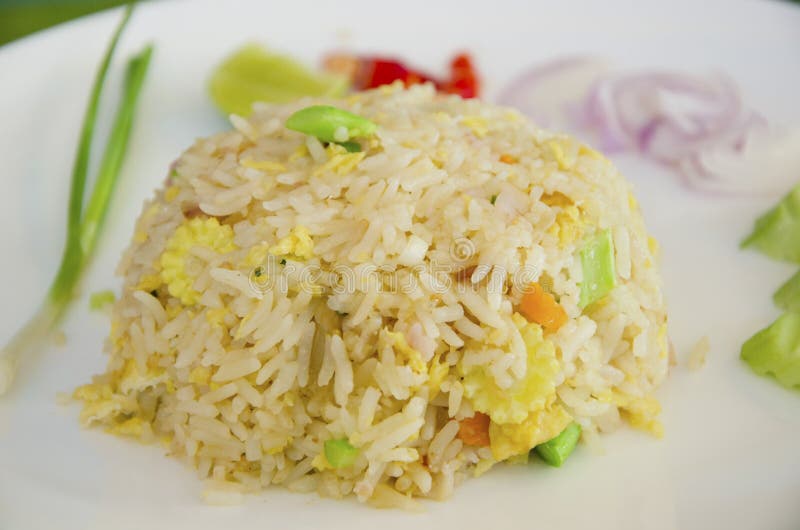 Fried Rice with Salted Fish. Stock Photo - Image of kale, cucumber ...