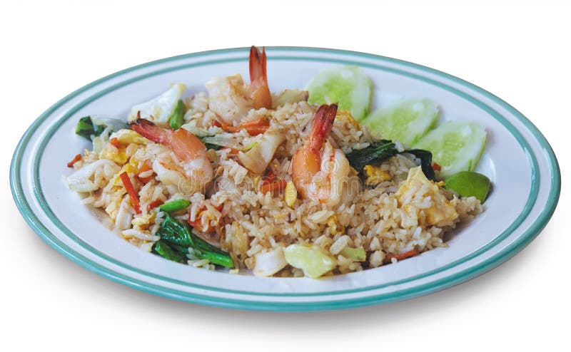 Fried rice with seafood stock image. Image of ingredient - 68307797