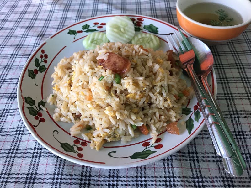 Fried rice set stock photo. Image of lunch, rice, fried - 108356108