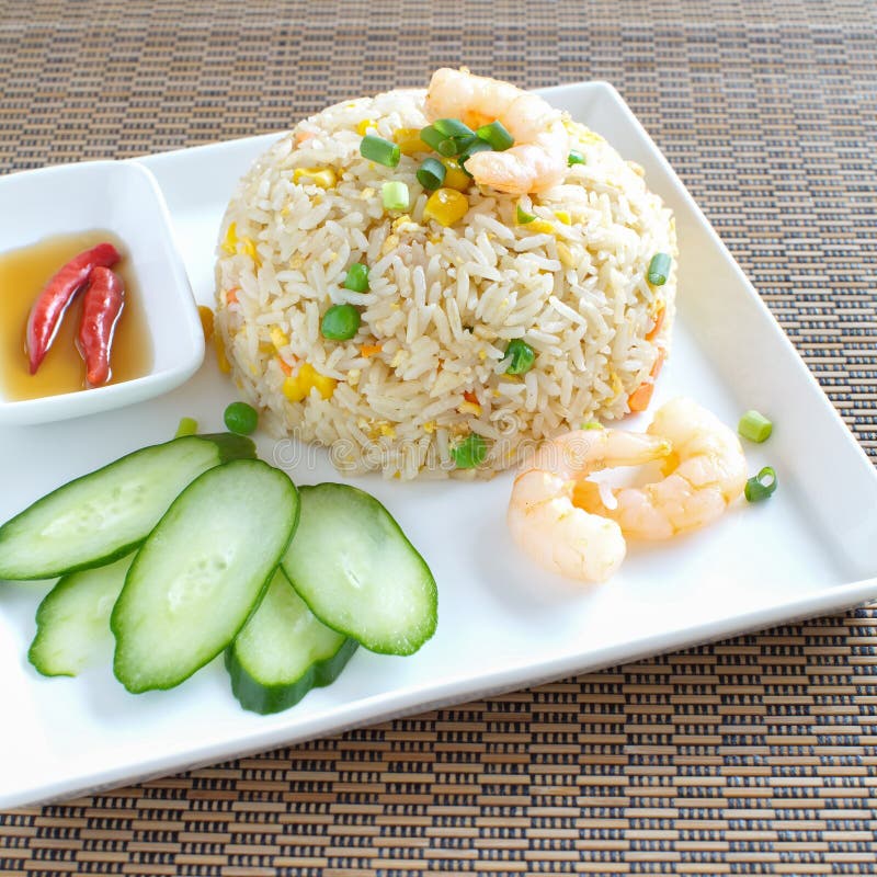 Fried rice shrimp stock photo. Image of chicken, asian - 89349892