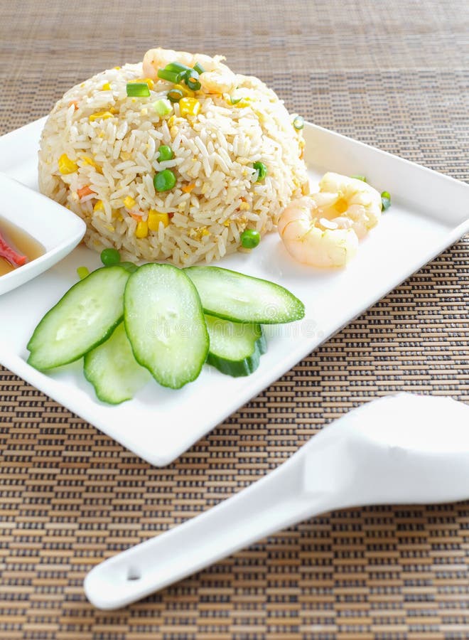 Fried rice shrimp stock image. Image of green, onion - 89349917
