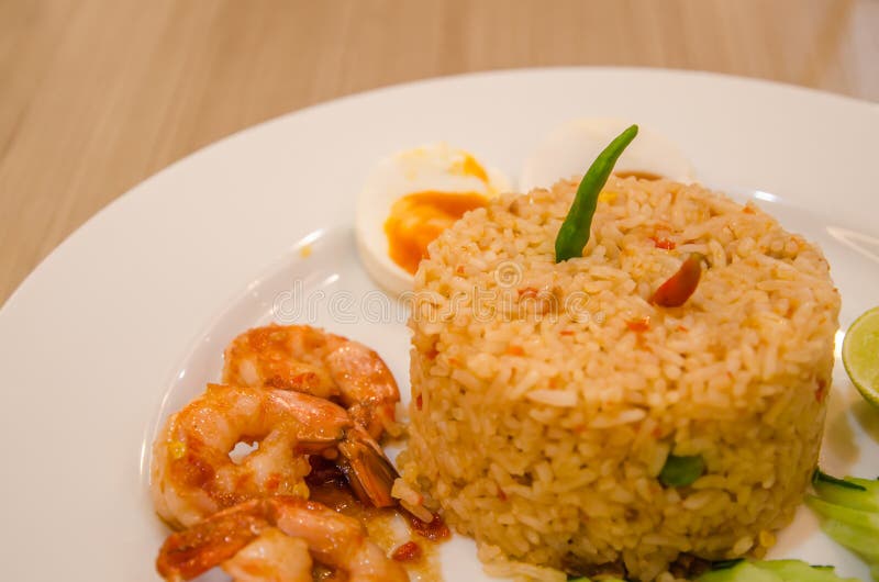 Fried Rice with Shrimp Paste Stock Photo - Image of asia, preparing ...