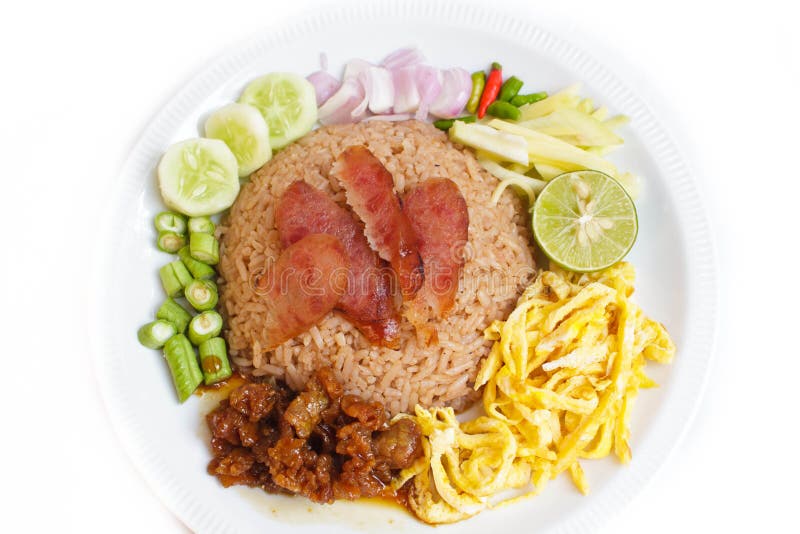 Fried Rice with Shrimp Paste. Stock Photo - Image of dinner, cuisine ...