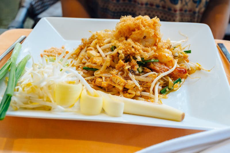 Fried Rice Sticks with Shrimp Stock Image - Image of rice, food: 110109341