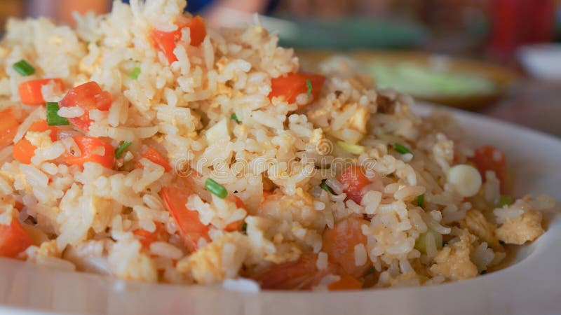 Fried rice with tomato stock photo. Image of dish, chinese - 76935600