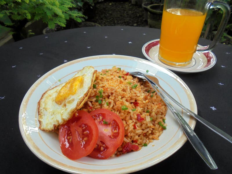 Fried Rice is a Traditional Food Menu in Java. Stock Photo - Image of ...