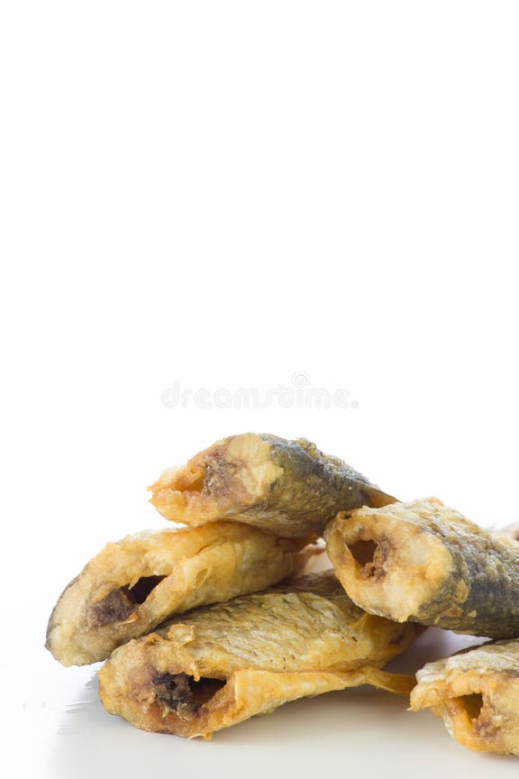 Fried roach fish. stock photo. Image of isolated, appetizer - 59765170