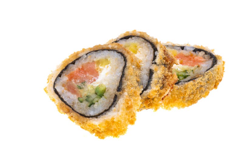 Fried rolls isolated stock photo. Image of sashimi, background - 304423888
