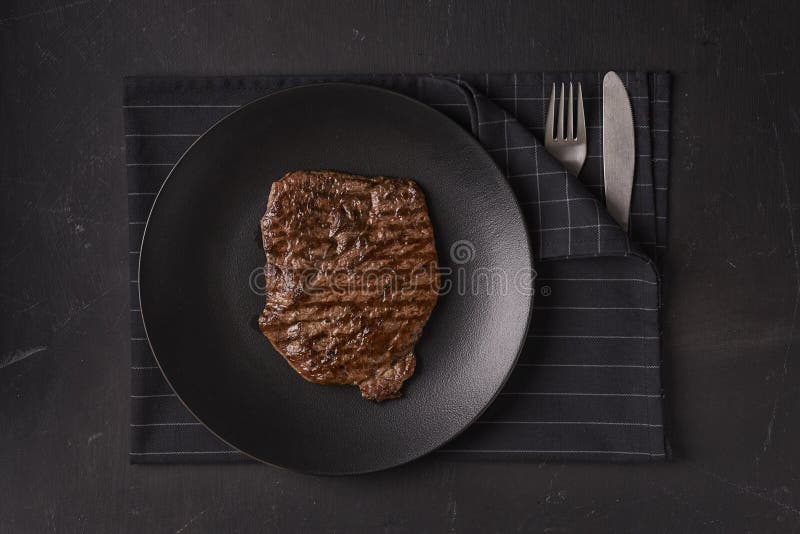 Fried rump steak stock photo. Image of fresh, angus - 195937646