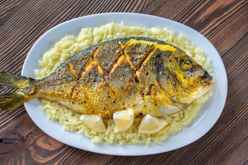 Fried saffron sea bream stock photo. Image of diet, fried - 162513246