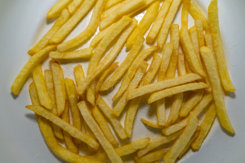Fried and Salted Fries on a Plate Stock Image - Image of fresh, fries ...