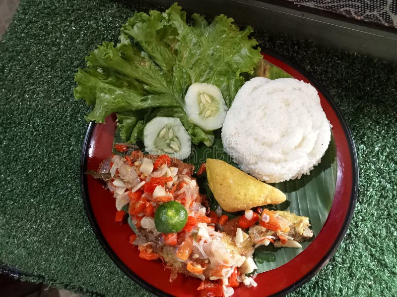 Fried Sambal Dabu Chicken stock image. Image of sambal - 261654321