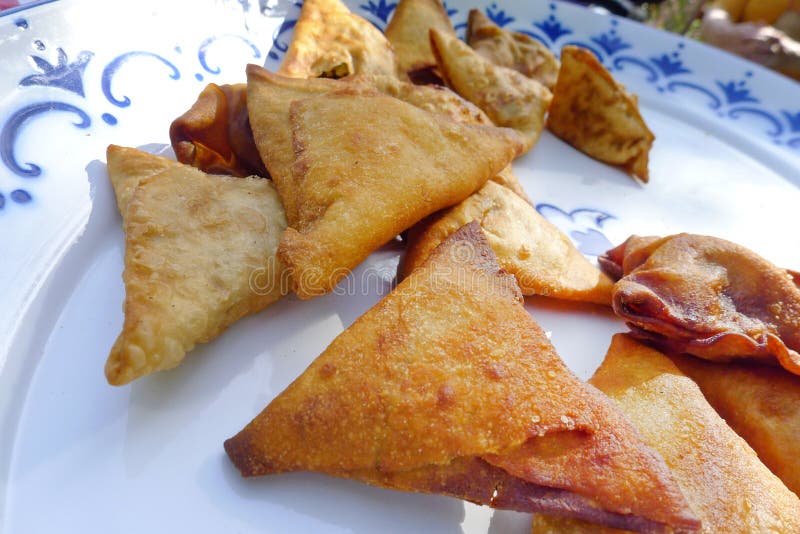 Fried samosa from Africa stock photo. Image of meal - 101462850