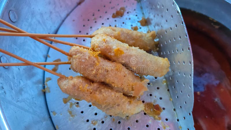 Fried Sempolan is Sold by Local Traders Stock Image - Image of ...