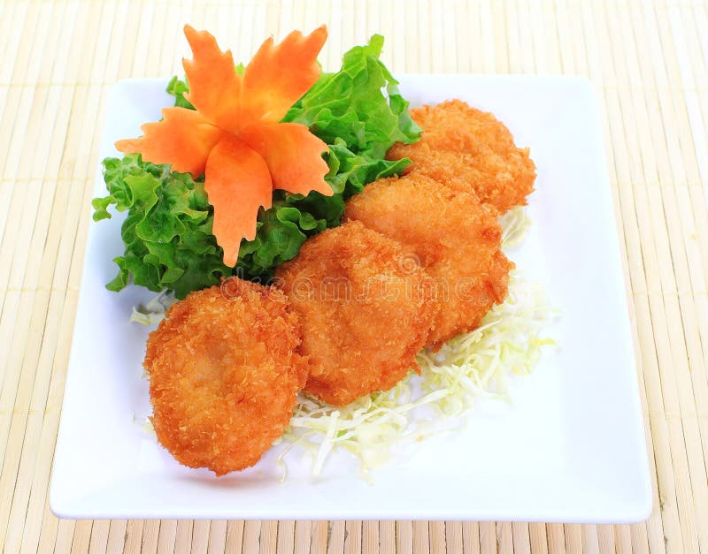 Fried shrimp cake stock photo. Image of appetizer, sweet - 36650480