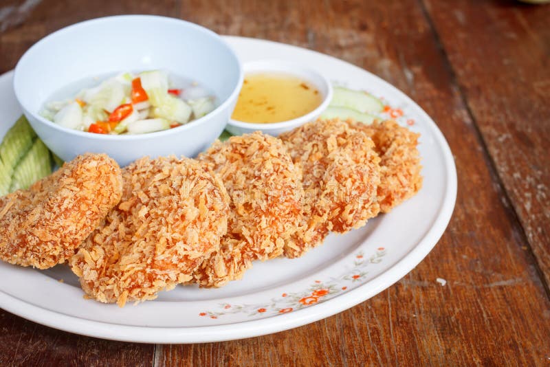Fried Shrimp Cake (Tod Mun Kung) Imagen de archivo - Imagen de receta ...