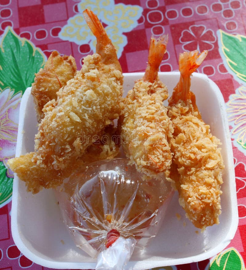 Fried shrimp in foam box stock image. Image of foam, natural - 94005483