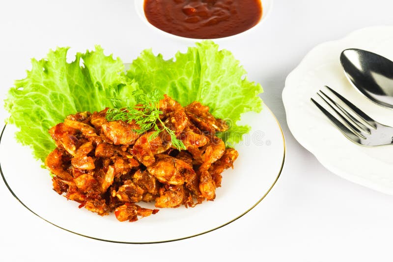 Fried shrimp paste. stock image. Image of ceramic, chicken - 35108923