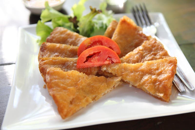Fried shrimp roti stock image. Image of dough, flour - 141552329