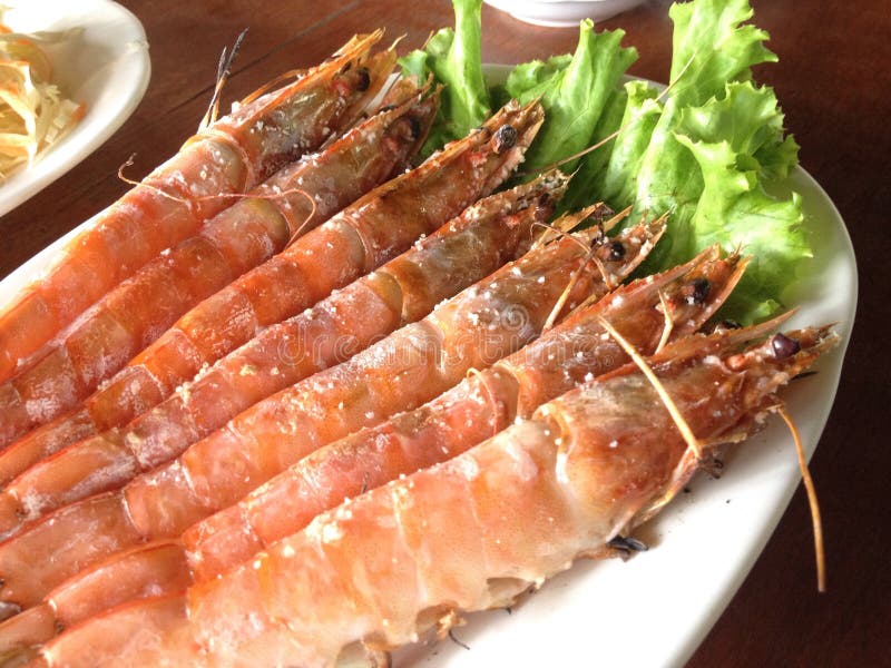 Fried shrimp with salt stock photo. Image of spices, salt - 56338978