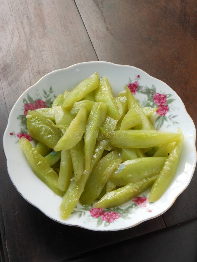 Fried Slicing Cucumber Hot Dish Stock Image - Image of dish, cucumber ...