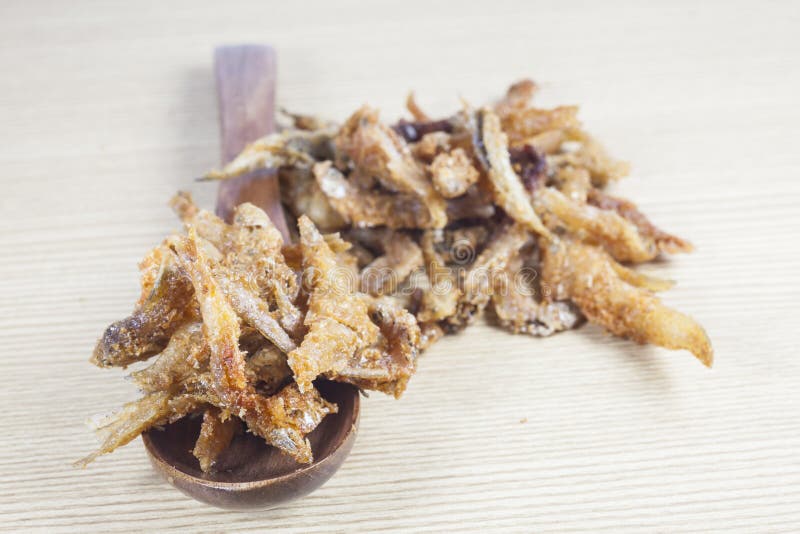 Fried Small Fish on Wood Background Stock Image - Image of fresh, meat ...