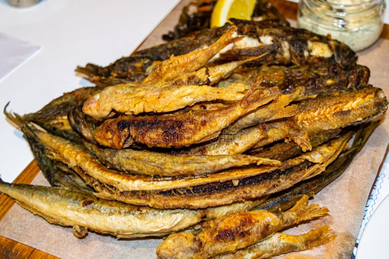 Fried small fish stock image. Image of food, fresh, appetizer - 190380405