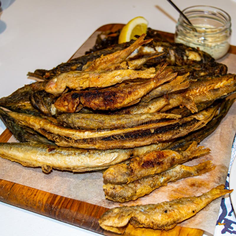 Fried small fish stock image. Image of tasty, appetizer - 190380411