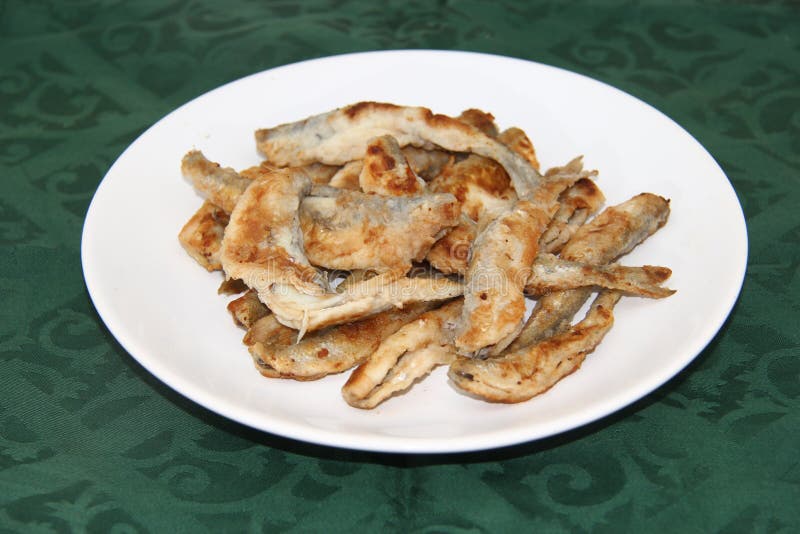 Fried Smelts Baltic Fish on a Dish Stock Photo - Image of healthy ...