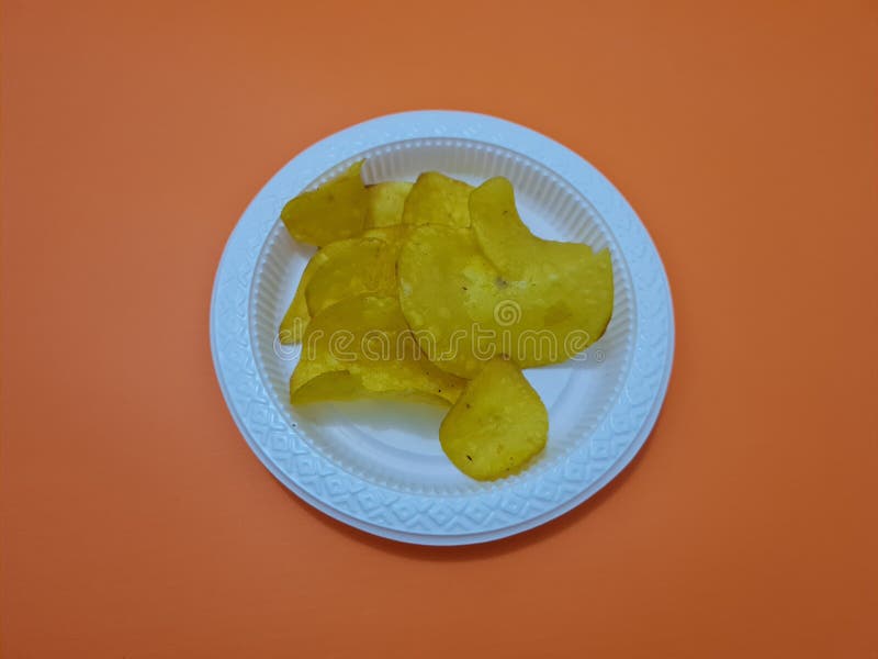 Fried Snacks Made from Cassava and Spices, Called Cassava Chips Stock ...