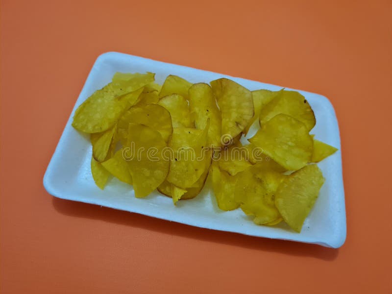 Fried Snacks Made from Cassava and Spices, Called Cassava Chips Stock ...