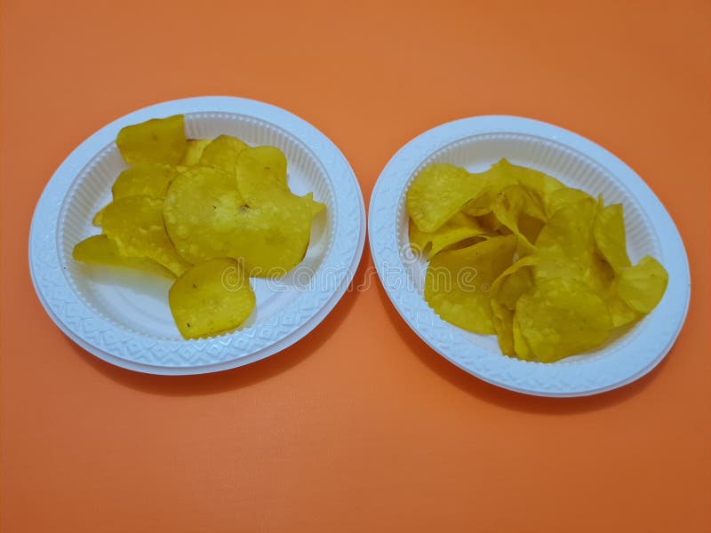 Fried Snacks Made from Cassava and Spices, Called Cassava Chips Stock ...