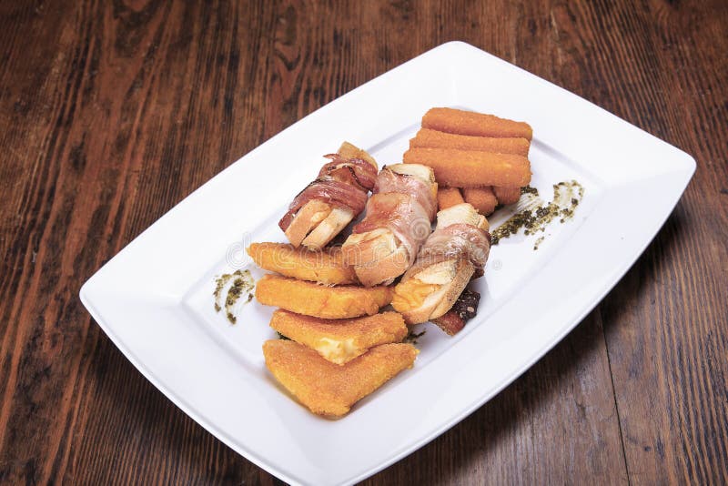 Fried snacks stock photo. Image of portion, roasted, meal - 87873276