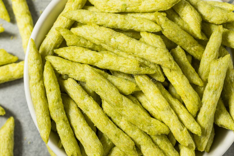 Fried Snap Pea Crisps Chips Stock Photo - Image of healthy, rustic ...