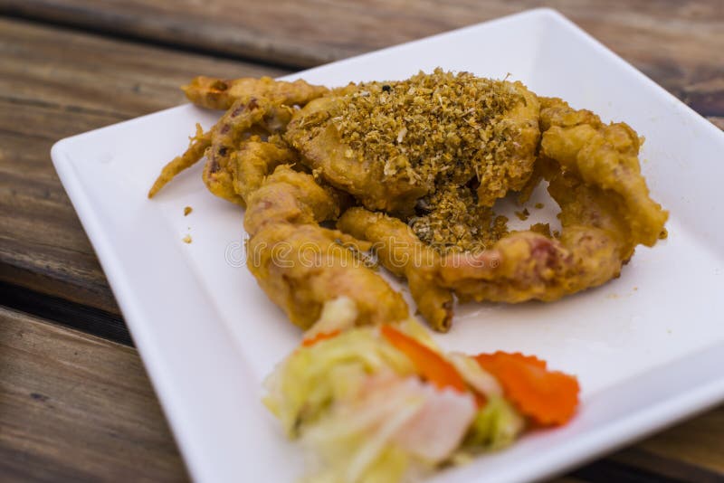 Fried Soft Shell Crab with Garlic Stock Image - Image of fried, chinese ...