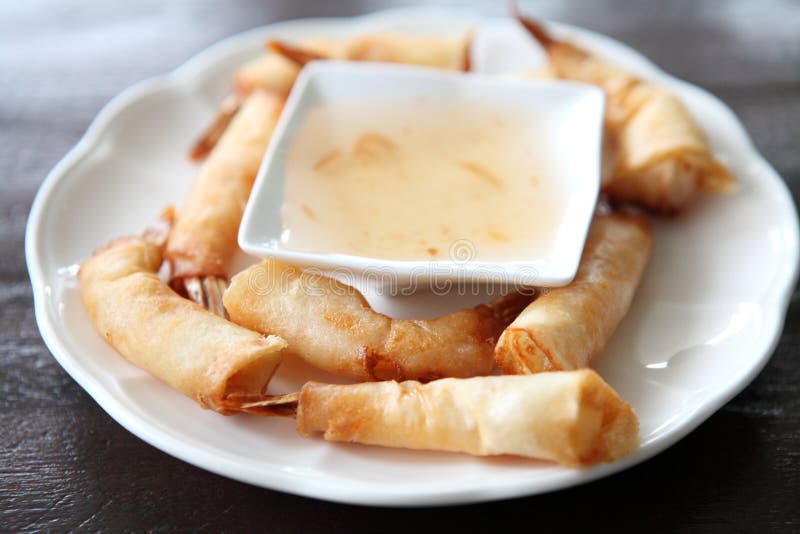 Fried Spring Roll Also Known As Egg Roll Stock Photo - Image of cuisine ...