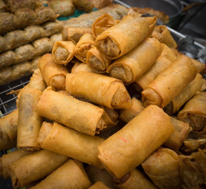 Fried spring roll stock photo. Image of food, bangkok - 79833186