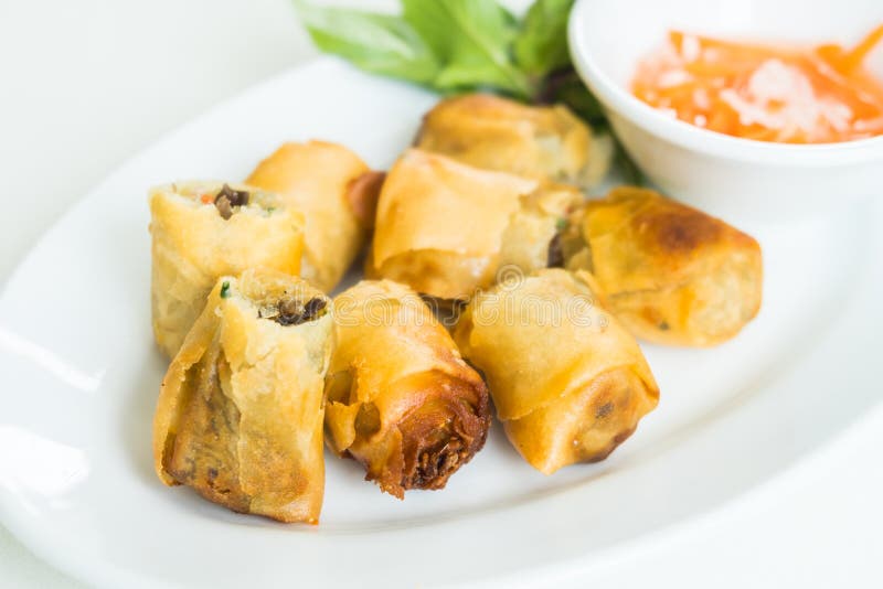 Fried spring roll stock image. Image of roll, cuisine - 89107957