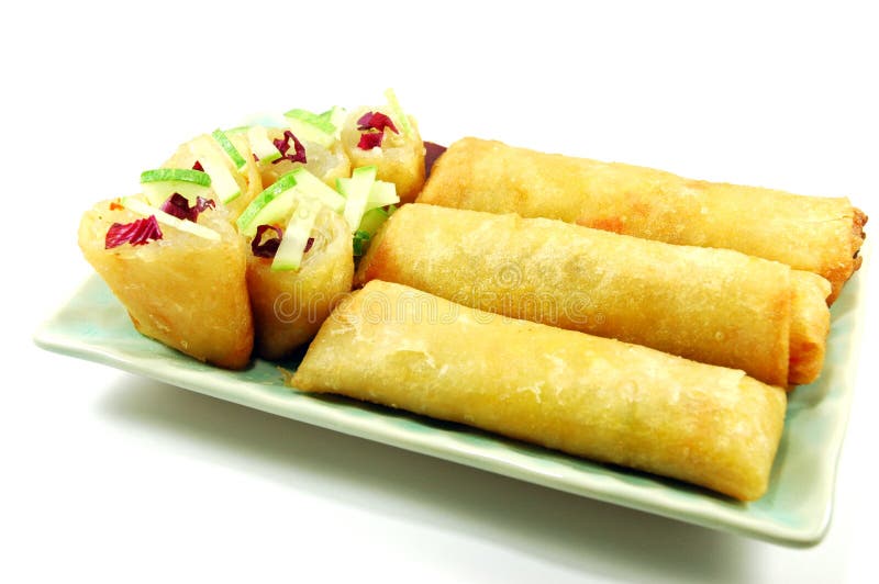 Fried Spring Rolls stock photo. Image of dish, china - 16375288