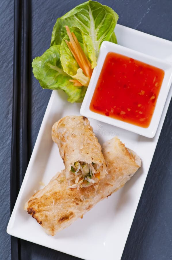 Fried spring rolls stock photo. Image of glass, gabbage - 23276960