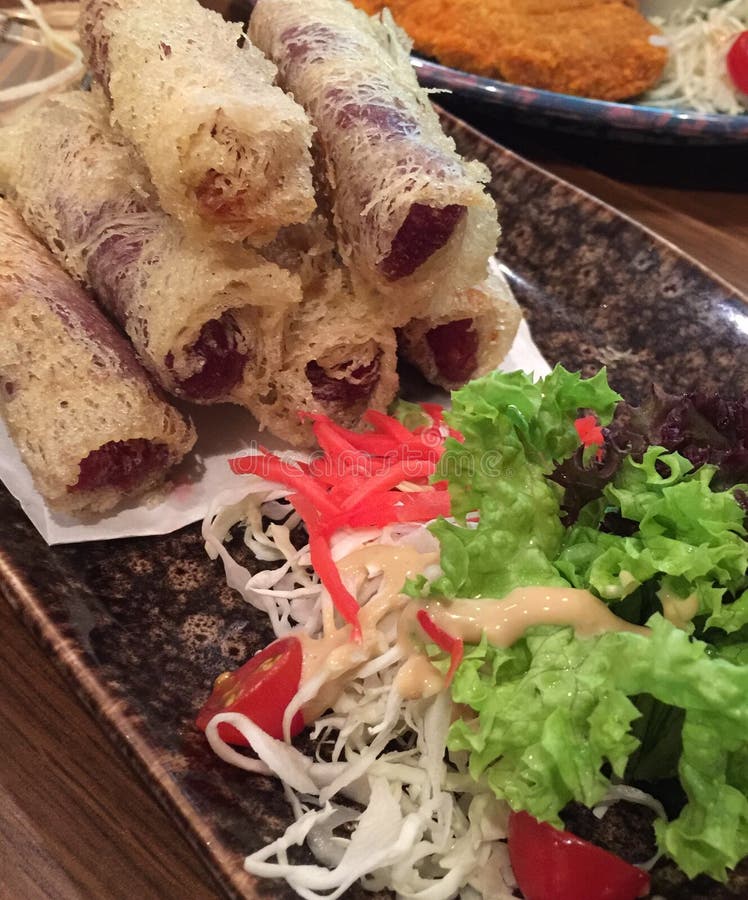 Fried Spring Rolls stock image. Image of potatoe, rolls - 83303777