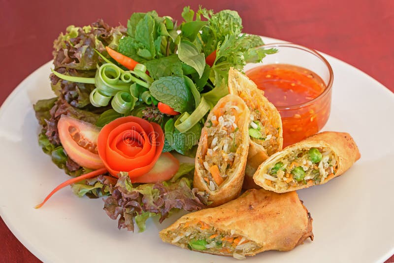 Fried spring rolls food stock image. Image of roll, harumaki - 39682103