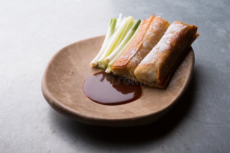 Fried spring rolls stock image. Image of chili, dish - 111554879
