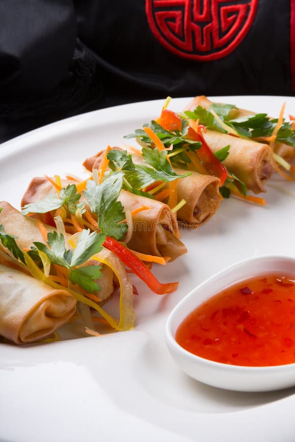 Fried spring rolls stock photo. Image of sweet, appetizer - 116947652