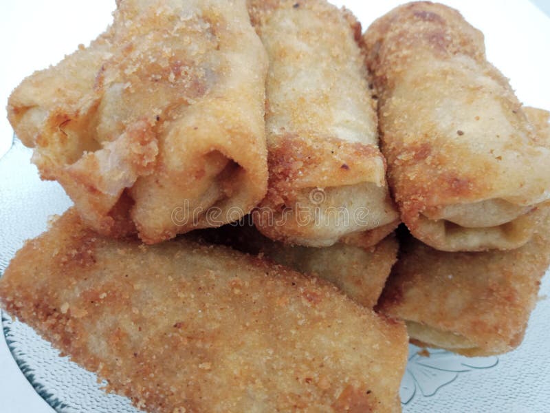 Fried Spring rool stock image. Image of seafood, dessert - 262975943