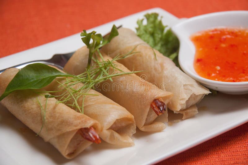 Fried Spring Rool stock image. Image of popia, food - 105747871